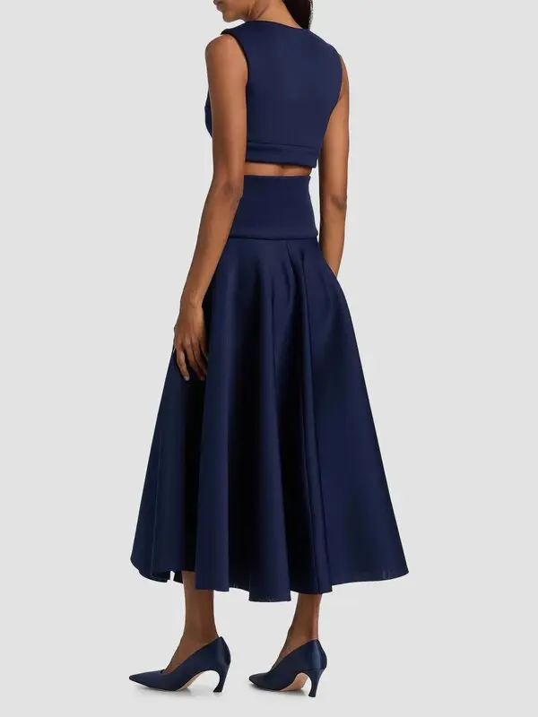 Black Halo Pamina Two-piece Midi-dress Set