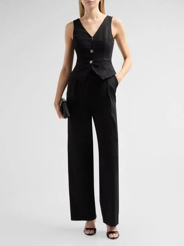 Black Halo Matias Vest Jumpsuit