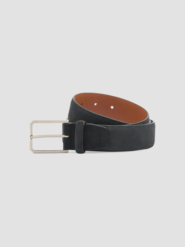 Santoni Leather 35mm Adjustable Belt - Grey