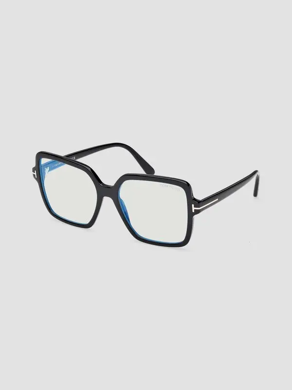 TOM FORD 56mm Square Blue Block Eyeglasses
