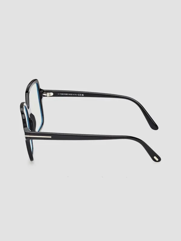 TOM FORD 56mm Square Blue Block Eyeglasses