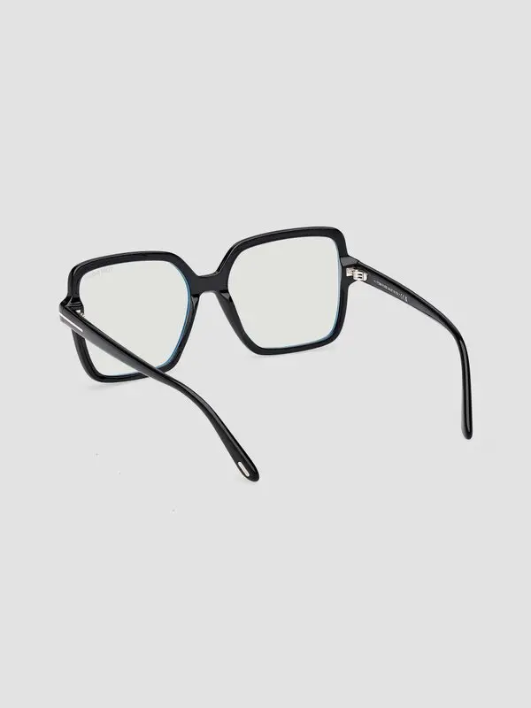 TOM FORD 56mm Square Blue Block Eyeglasses