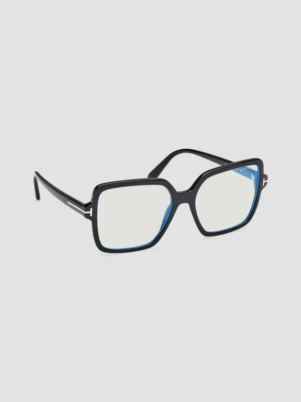 TOM FORD 56mm Square Blue Block Eyeglasses
