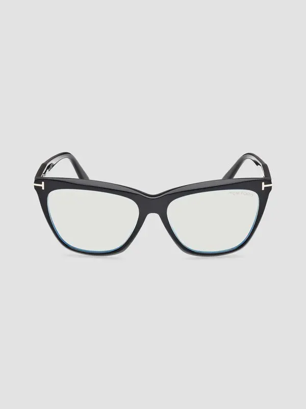TOM FORD 56mm Blue Block Eyeglasses