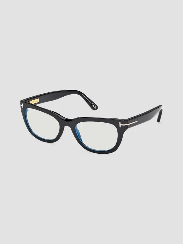 TOM FORD 53mm Oval Blue Block Eyeglasses