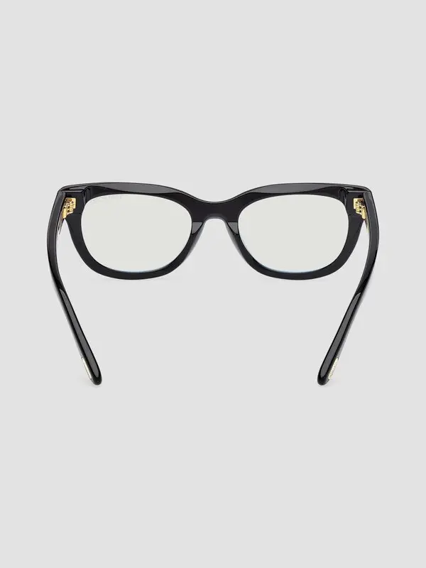 TOM FORD 53mm Oval Blue Block Eyeglasses