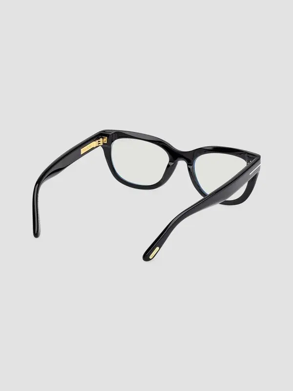 TOM FORD 53mm Oval Blue Block Eyeglasses