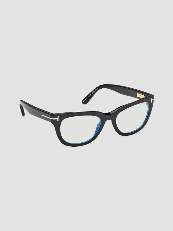 TOM FORD 53mm Oval Blue Block Eyeglasses