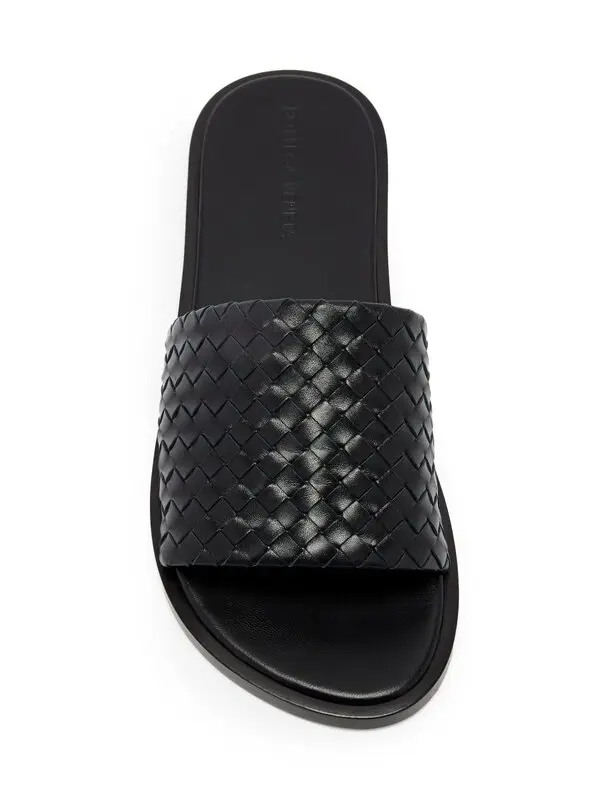 Bottega Veneta Elio Intrecciato Leather Sandals