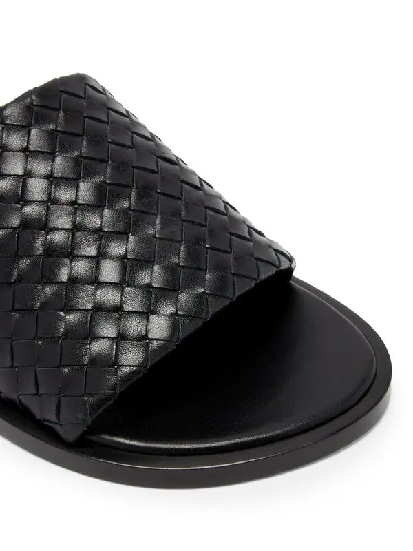 Bottega Veneta Elio Intrecciato Leather Sandals