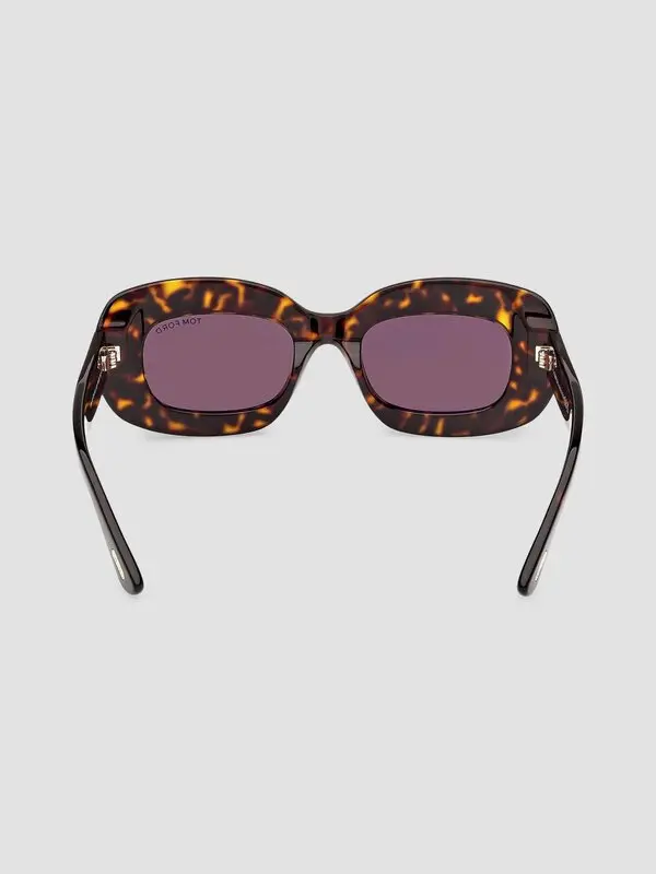 TOM FORD Islay 50mm Oval Sunglasses - Brown