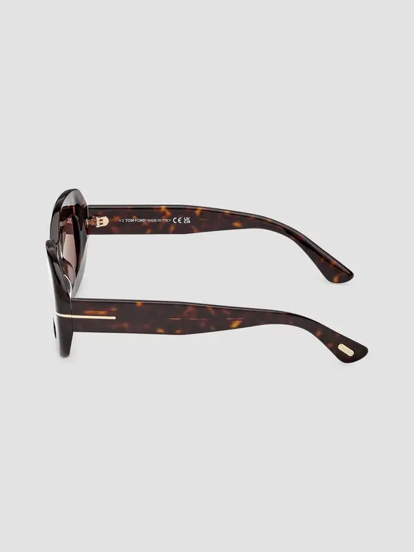 TOM FORD Islay 50mm Oval Sunglasses - Brown