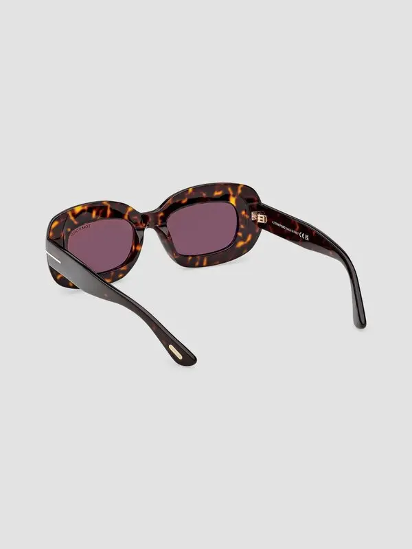 TOM FORD Islay 50mm Oval Sunglasses - Brown