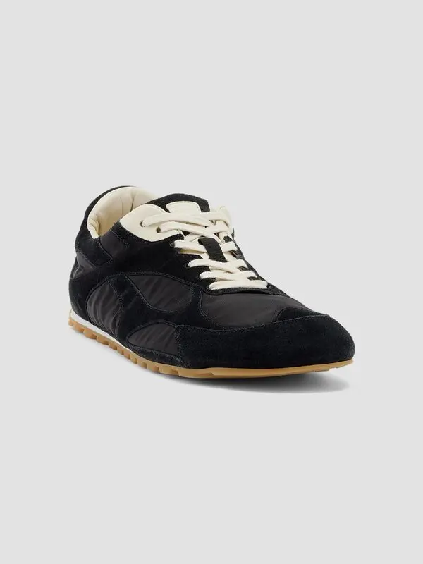 Bottega Veneta Orbit Flash Suede Sneakers - Black
