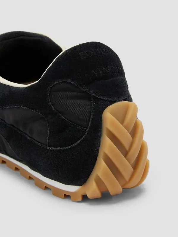 Bottega Veneta Orbit Flash Suede Sneakers - Black