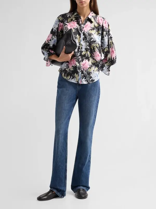 Cinq À Sept Fiona Dahlia Print Top