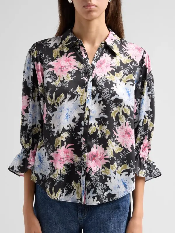Cinq À Sept Fiona Dahlia Print Top