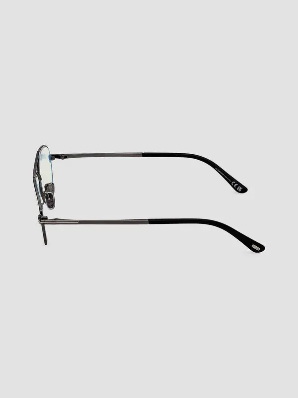 TOM FORD 56mm Blue Block Aviator Glasses