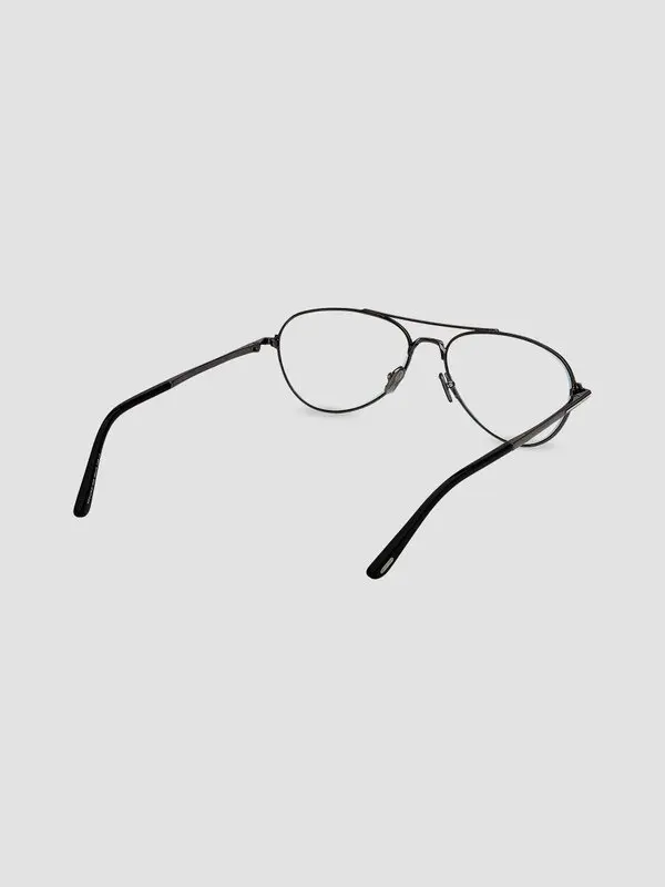 TOM FORD 56mm Blue Block Aviator Glasses