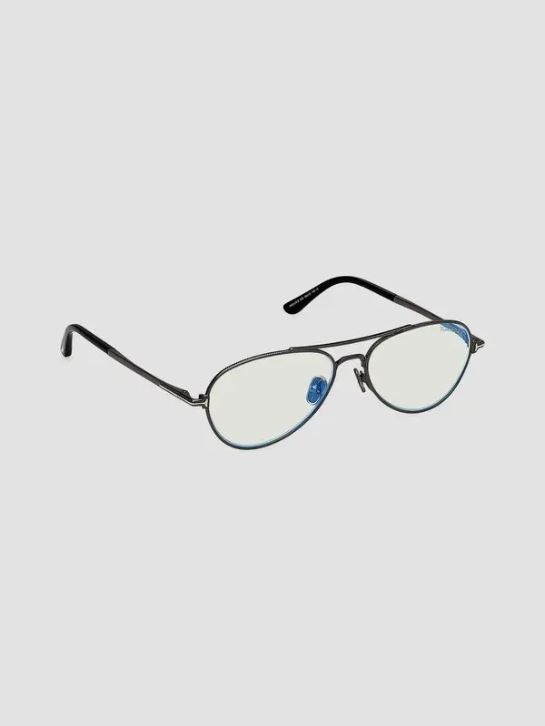 TOM FORD 56mm Blue Block Aviator Glasses