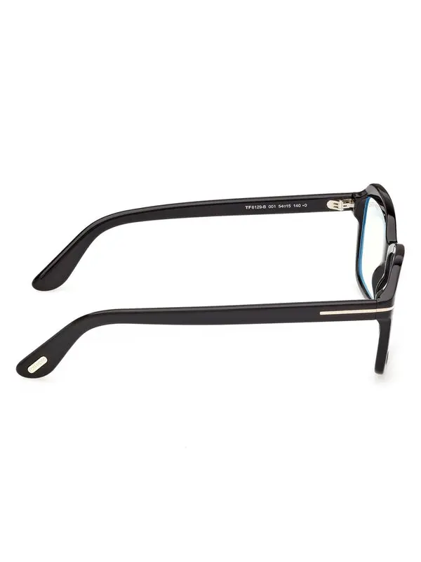 TOM FORD 54mm Blue Block Rectangular Sunglasses - Black