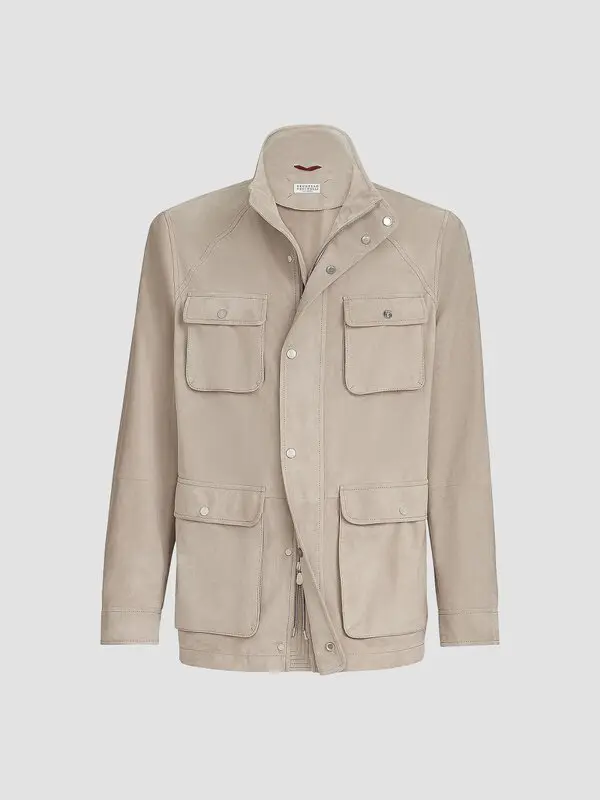 Brunello Cucinelli Suede Unlined Safari Jacket