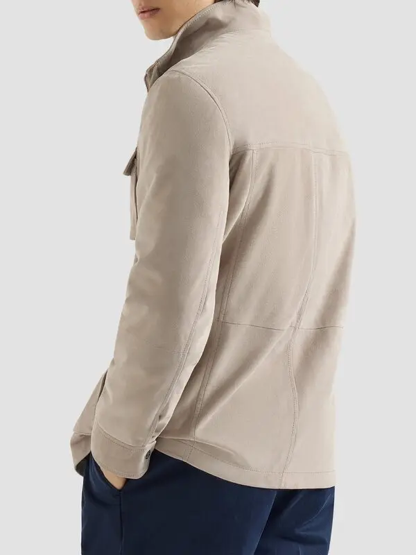 Brunello Cucinelli Suede Unlined Safari Jacket