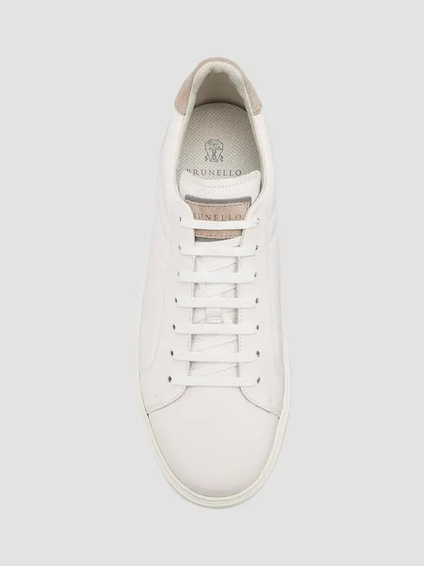 Brunello Cucinelli Grain Leather Low-top Sneakers