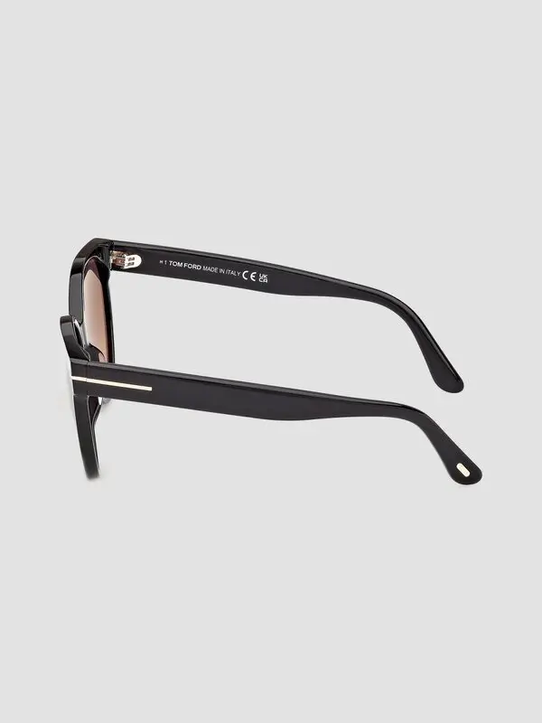 TOM FORD Tallulah 56mm Round Sunglasses - Blackbrown