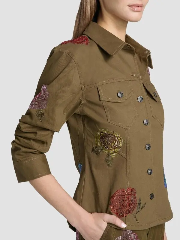 Cinq À Sept Canyon Crystal Rose Scrunched Jacket