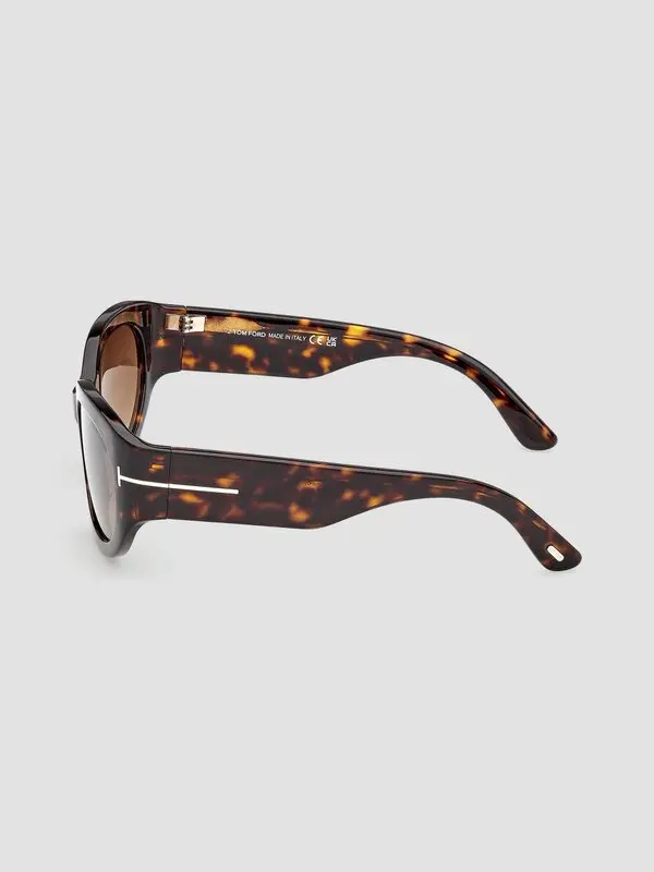 TOM FORD Arizona 53mm Rectangular Sunglasses - Brown
