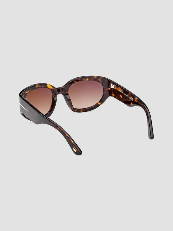 TOM FORD Arizona 53mm Rectangular Sunglasses - Brown