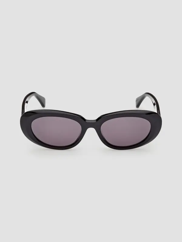 Max Mara 53mm Oval Sunglasses - Black