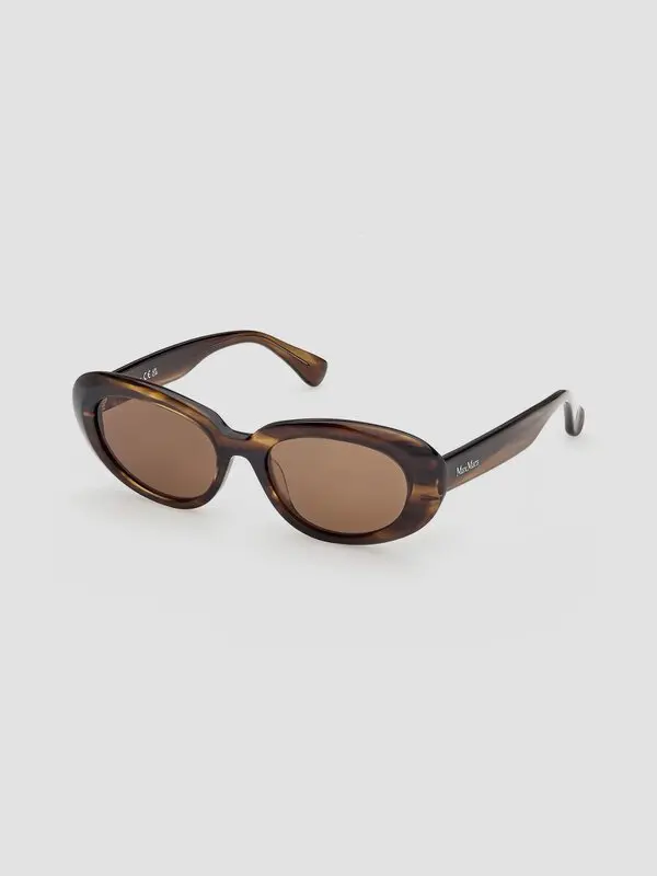 Max Mara 53mm Oval Sunglasses - Brown