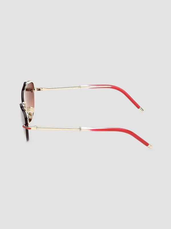 CHRISTIAN LOUBOUTIN 59mm Cat-eye Sunglasses - Gold Red