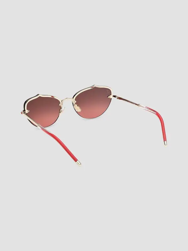 CHRISTIAN LOUBOUTIN 59mm Cat-eye Sunglasses - Gold Red