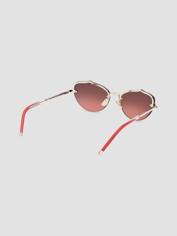 CHRISTIAN LOUBOUTIN 59mm Cat-eye Sunglasses - Gold Red