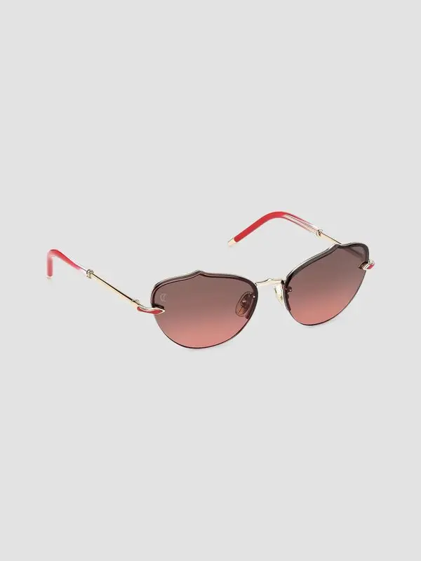CHRISTIAN LOUBOUTIN 59mm Cat-eye Sunglasses - Gold Red