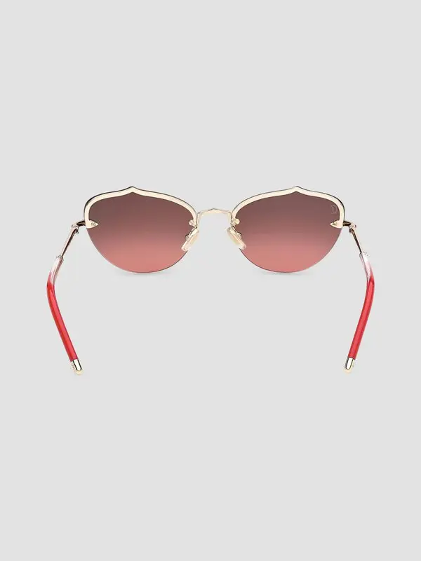 CHRISTIAN LOUBOUTIN 59mm Cat-eye Sunglasses - Gold Red