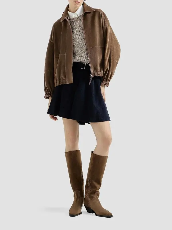Brunello Cucinelli Dazzling Chiné Net Sweater In Silk And Linen - Rope