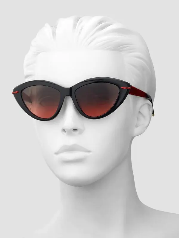 CHRISTIAN LOUBOUTIN 56mm Cat-eye Sunglasses - Black Red