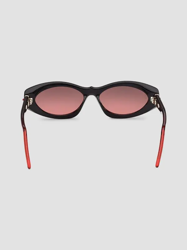CHRISTIAN LOUBOUTIN 55mm Cat-eye Sunglasses - Black Red