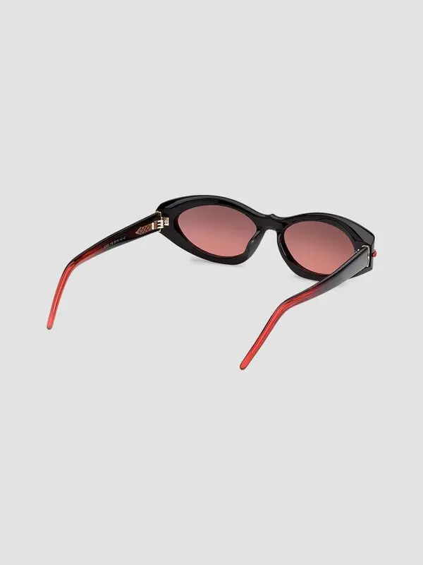 CHRISTIAN LOUBOUTIN 55mm Cat-eye Sunglasses - Black Red