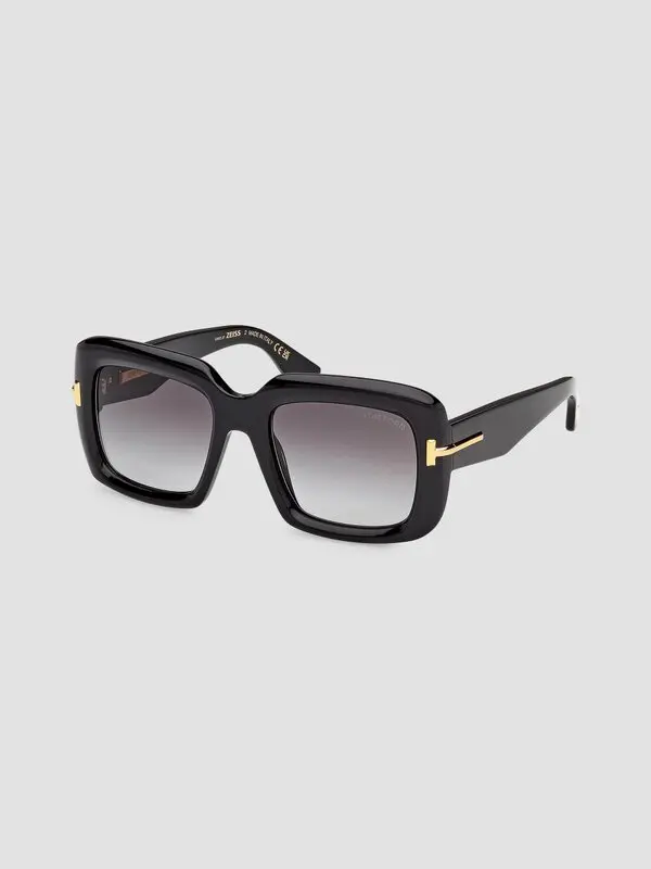 TOM FORD Icon 53mm Square Sunglasses - Black