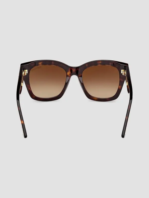 TOM FORD Icon 53mm Square Sunglasses - Brown