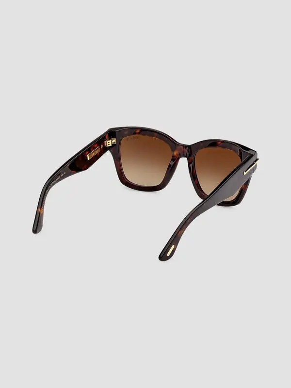 TOM FORD Icon 53mm Square Sunglasses - Brown