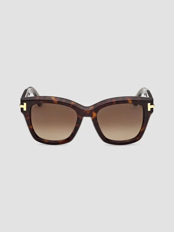 TOM FORD Icon 53mm Square Sunglasses - Brown