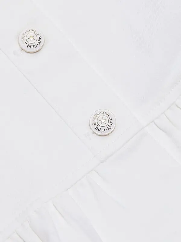 Cinq À Sept Delanie Ruffled Denim Jacket