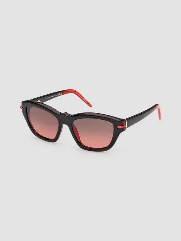 CHRISTIAN LOUBOUTIN Kate 53mm Rectangular Sunglasses - Black Silver