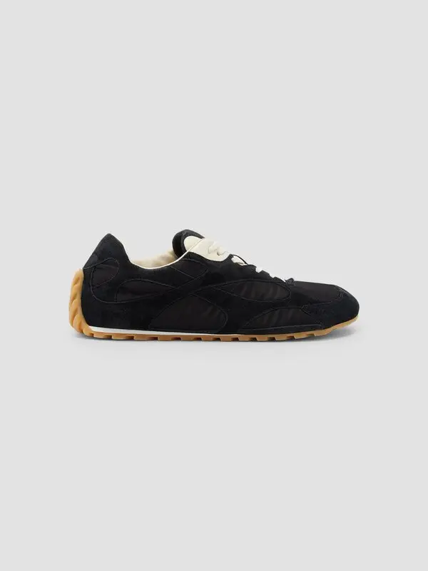 Bottega Veneta Orbit Flash Suede Sneakers - Black